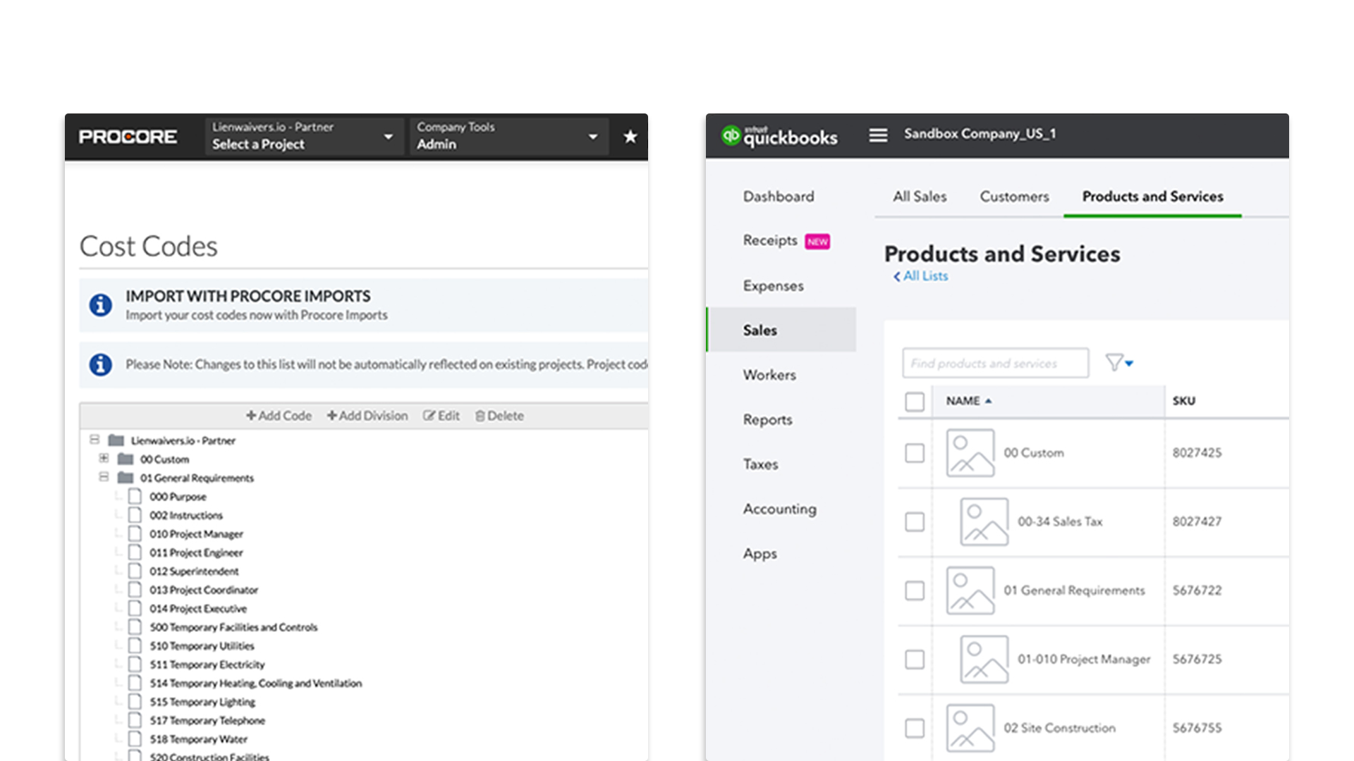 Procore Cost Code Template