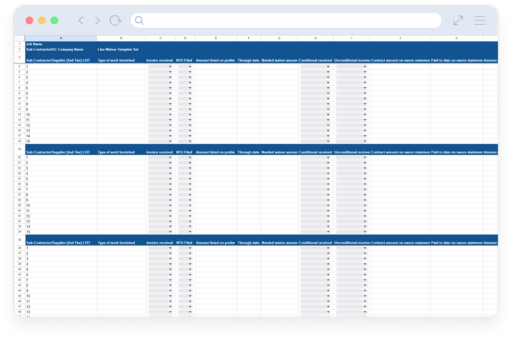 Lower Tier Lien Waiver Template| Built